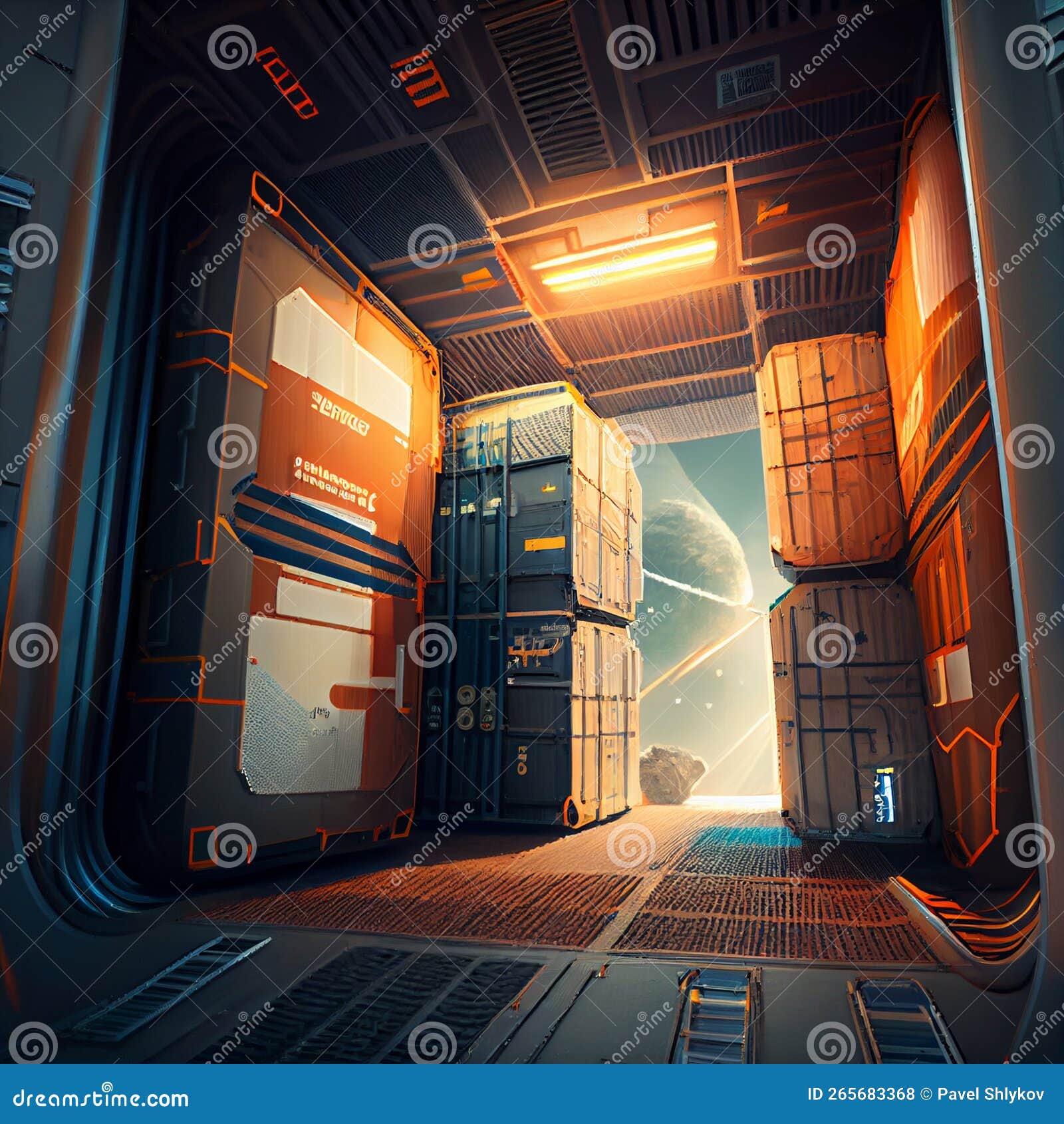 Cargo Compartment Of A Car With A Cargo Icon. Detailed Set Of Logistic ...