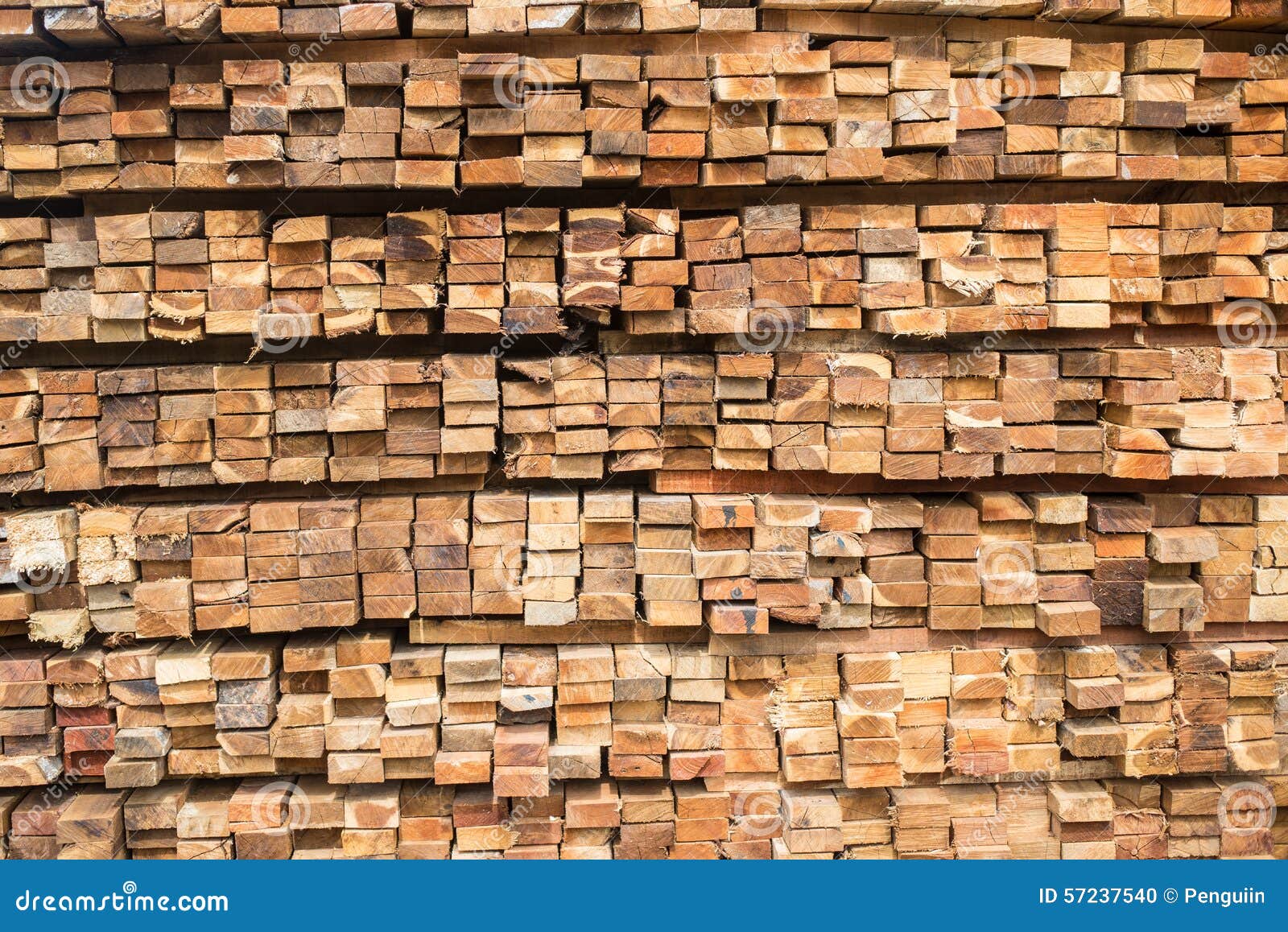 Background of Stacked Wood Cut in Squared Timber Stock Photo - Image of ...