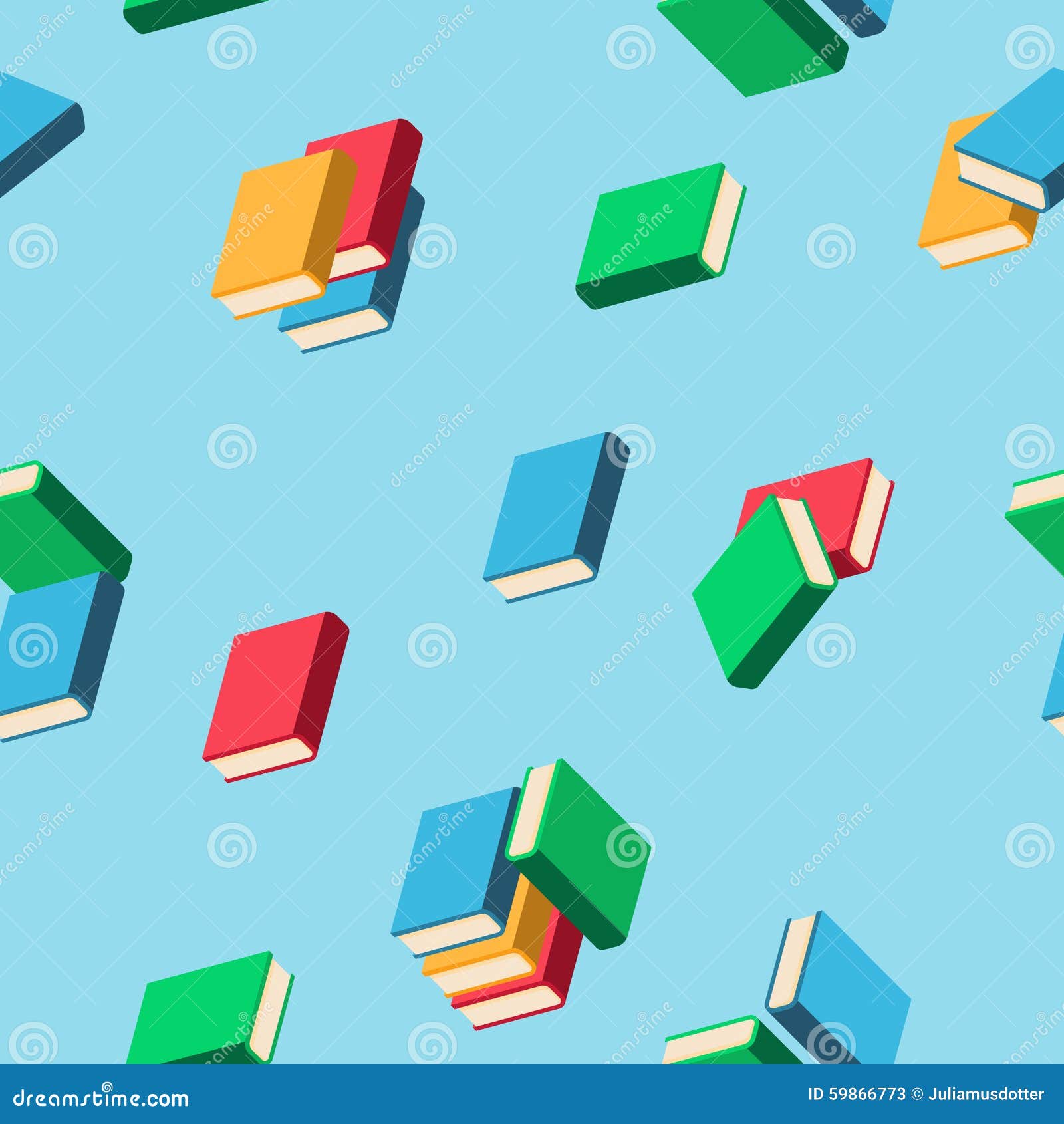 Background with Stacks of Multi Colored Books Stock Vector ...