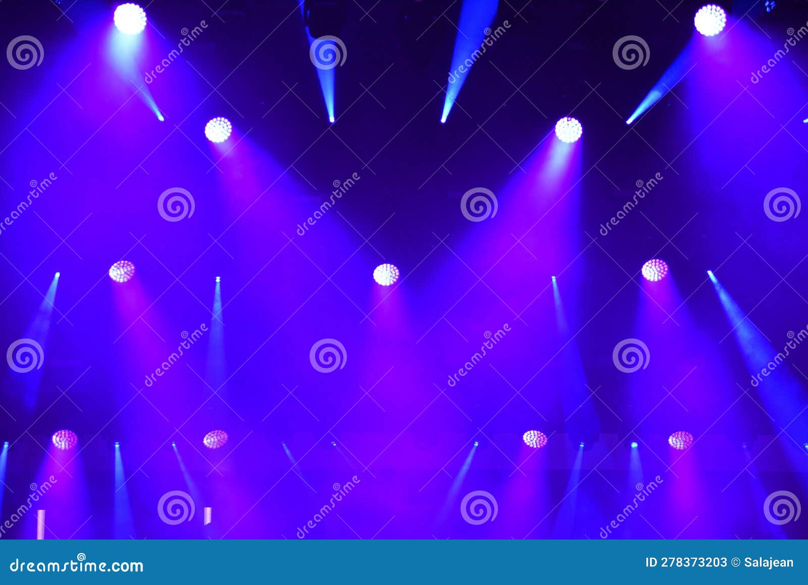 Background of Stage Lights Glowing Stock Image - Image of scene ...