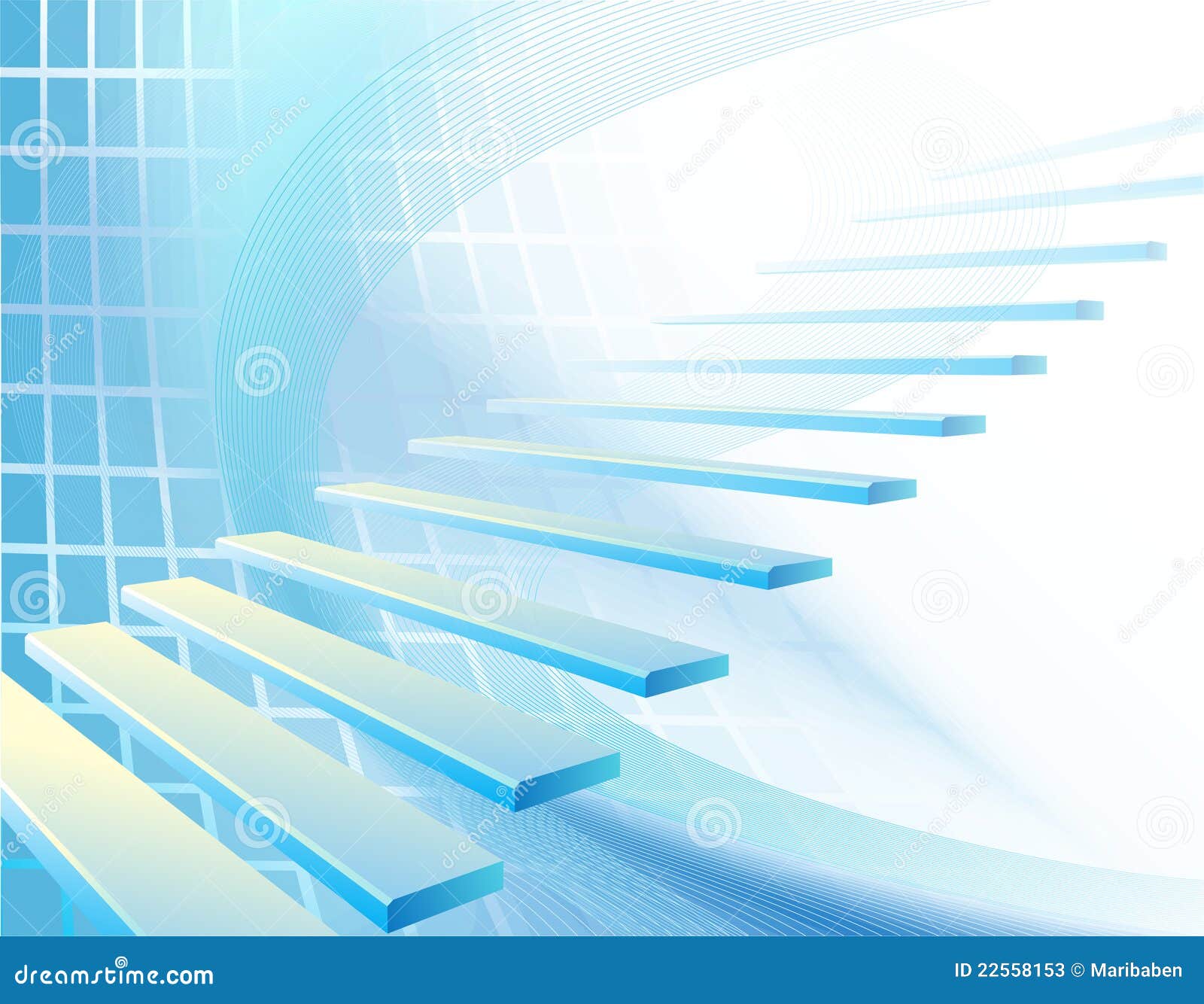 Background With Stair Cartoon Vector | CartoonDealer.com #22558153