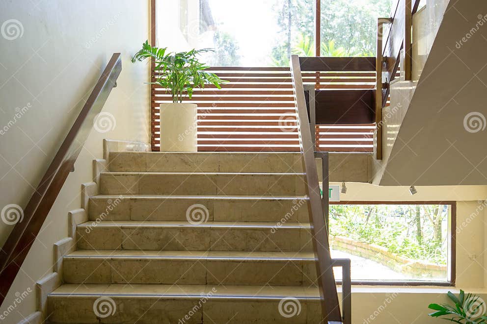 The stairs of a building stock image. Image of perspective - 279760143