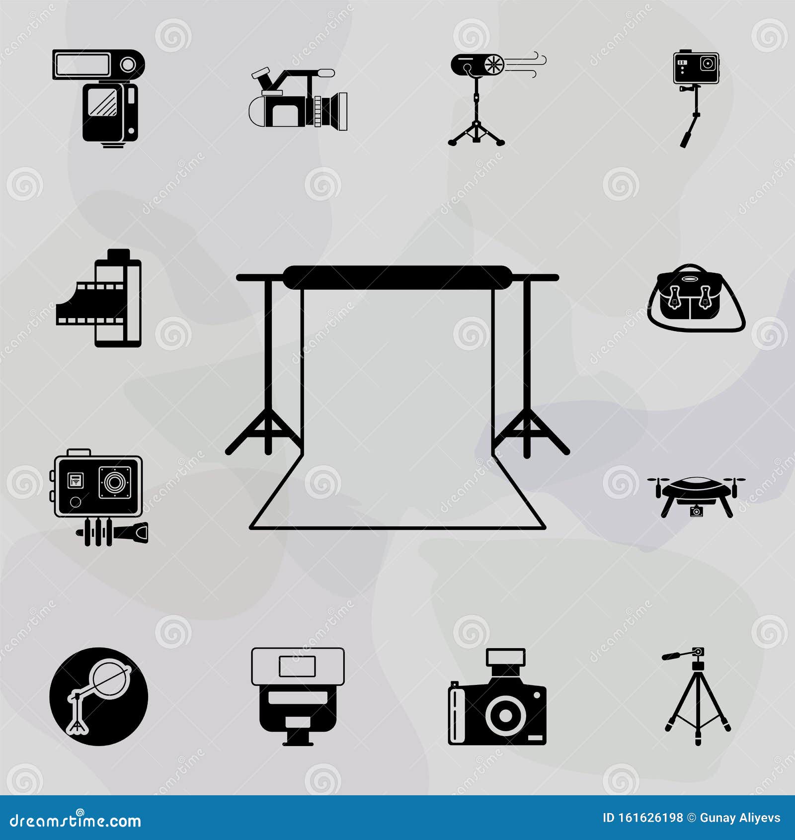 Background Stand, Studio Backdrop Icon. Universal Set of Equipment ...