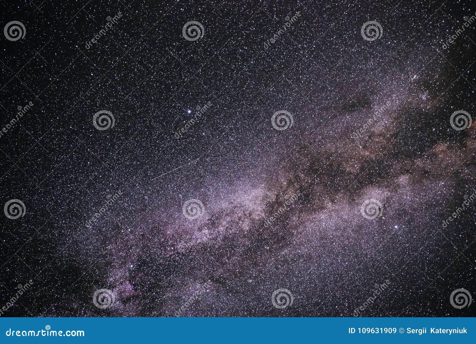 Background of Starry Purple Night Sky with the Milky Way Stock Image ...