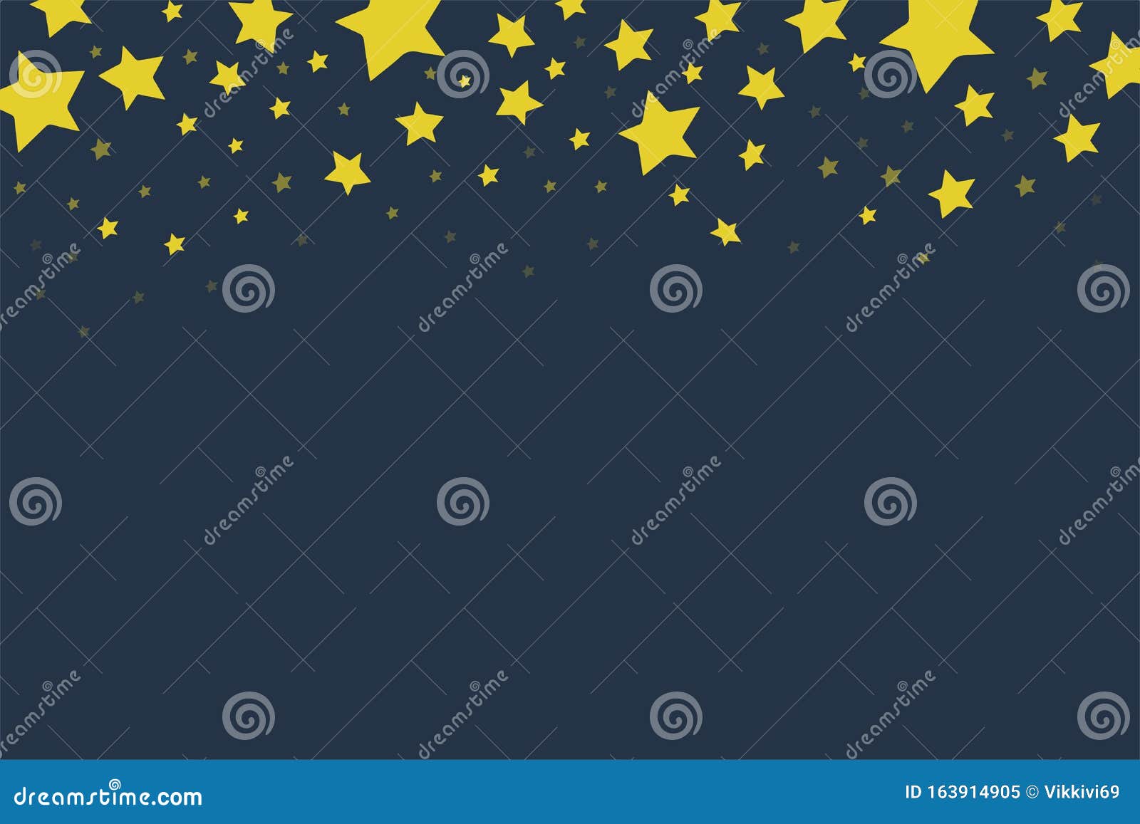 Background With Stars On A Blue Background. Starfall Illustration ...