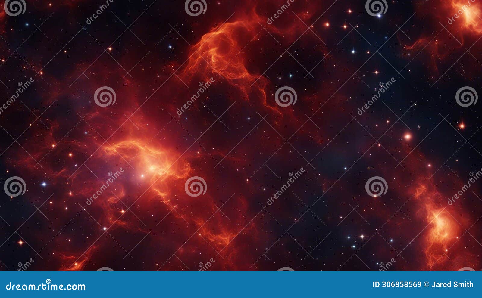 Background with Stars a Fiery Space Background of a Nebula, with a ...