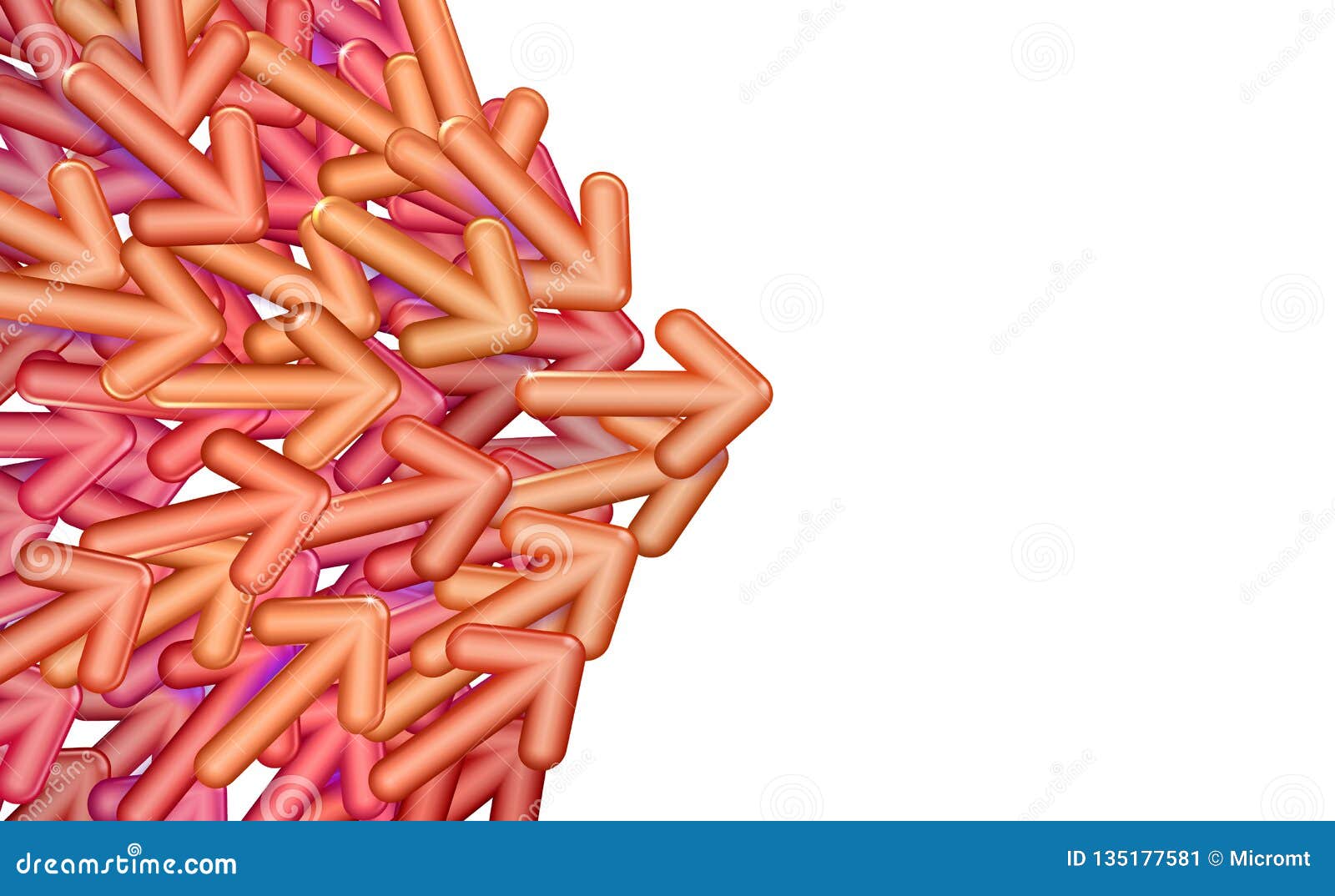 Background Start-up Presentation, Design Red 3d Realistic Plastic Arrow ...