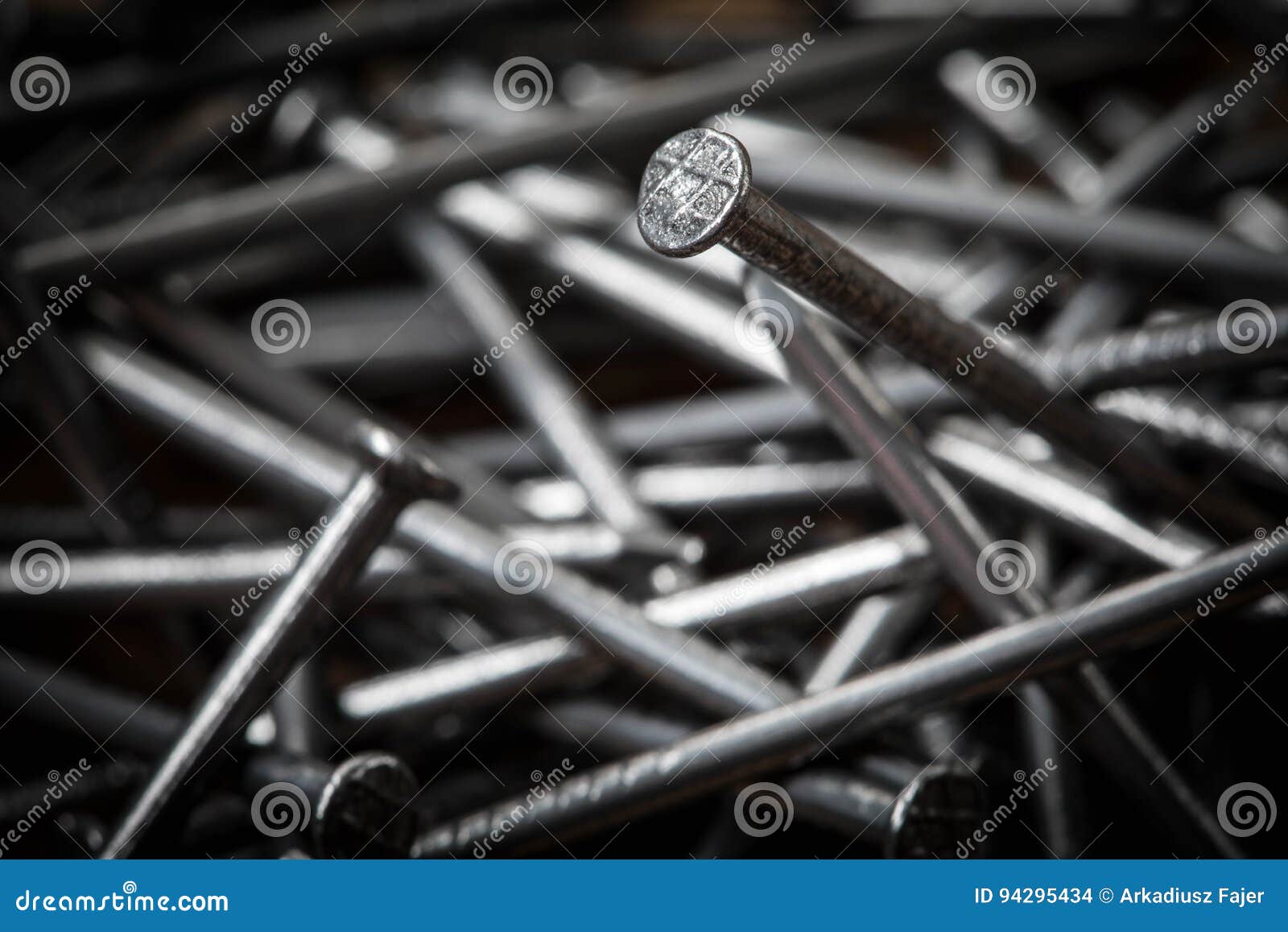 Background with Steel Nails. Stock Photo - Image of workshop, wood ...