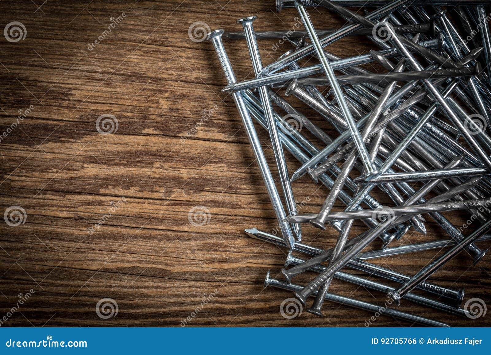 Background with Steel Nails. Stock Photo - Image of object, copy: 92705766