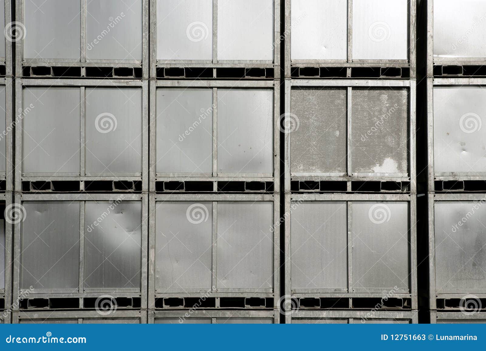 Background of Steel Silver Container Stacked Stock Image - Image of ...
