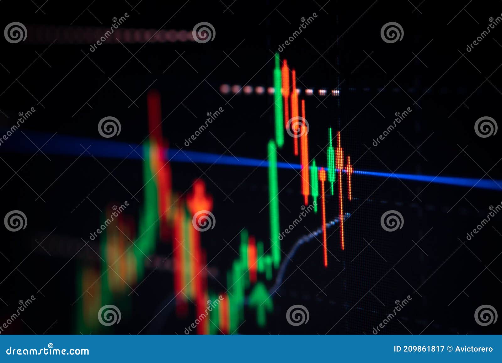 Background of Stock Market Graph Chart on LED Display Stock Image ...