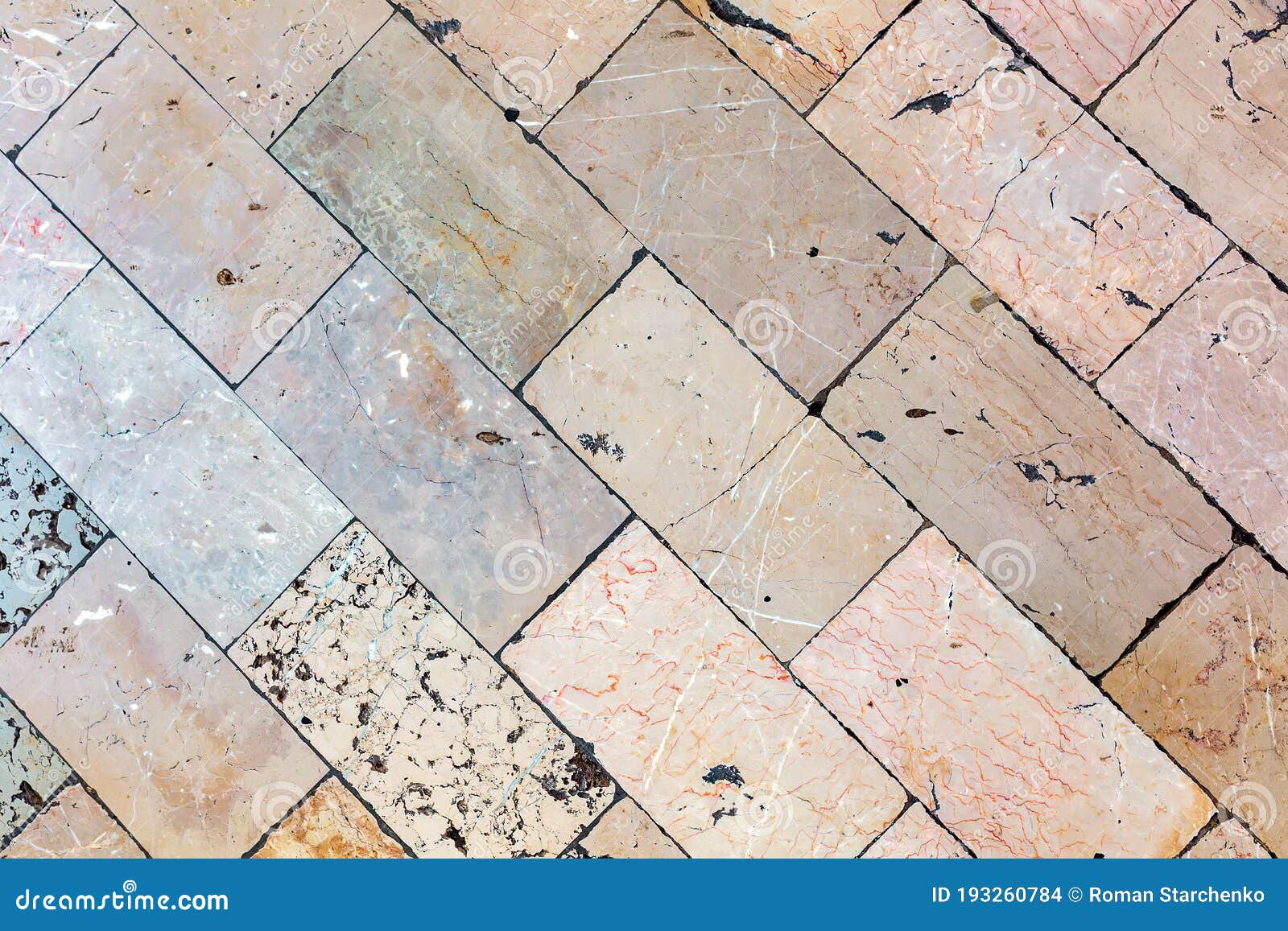 Background of Stone Floor Made of Rectangular Shiny Smooth Slabs Stock ...