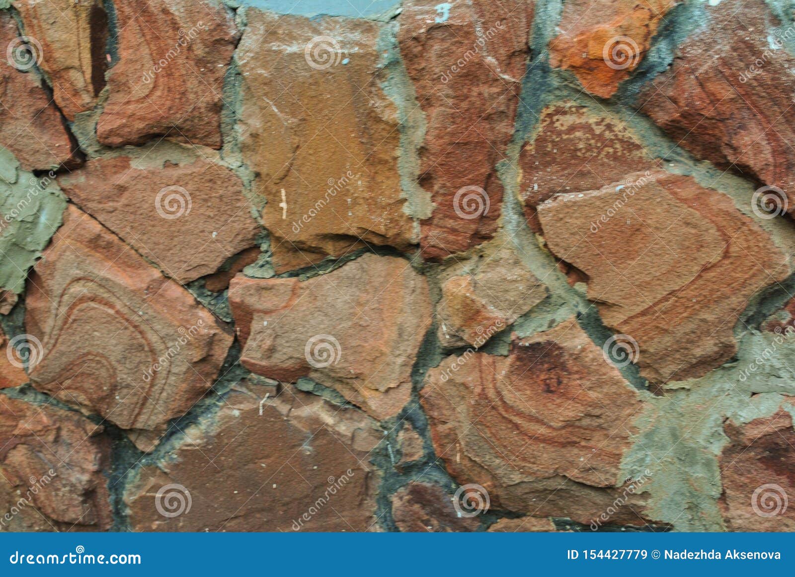 Background Stone Wall. Colored Stone and Cement Stock Image - Image of ...