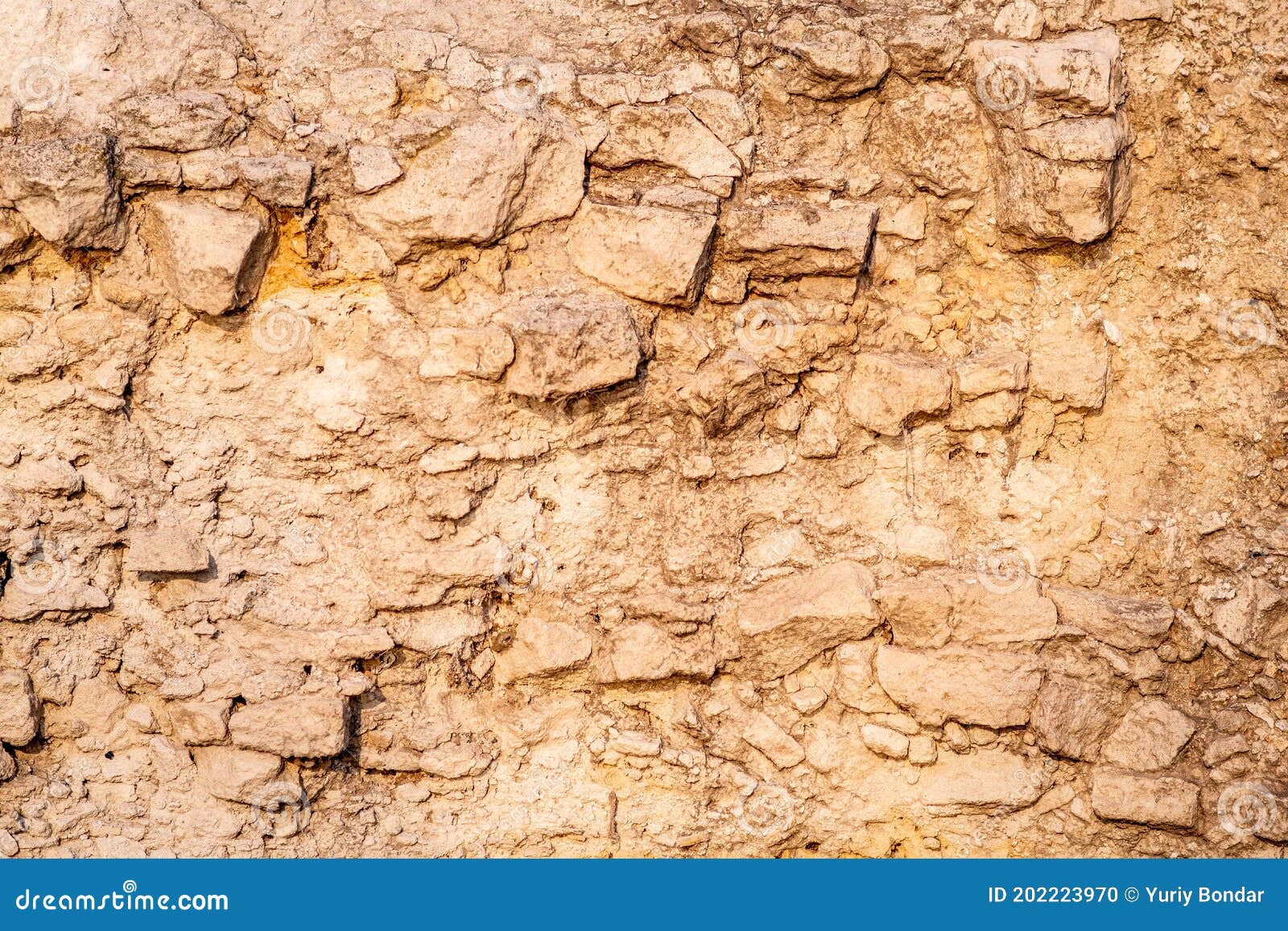 Background from Stones. Hardened Clay Blocks in Orange Sunlight Stock ...