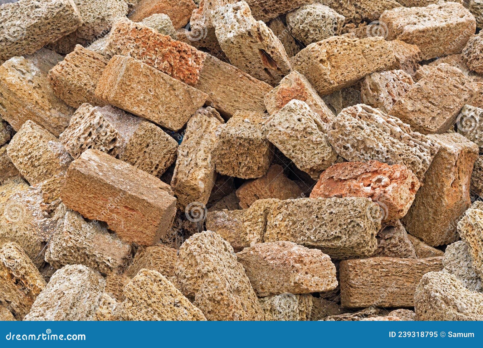 Background with Stones from Shell Rock Material Stock Image - Image of ...