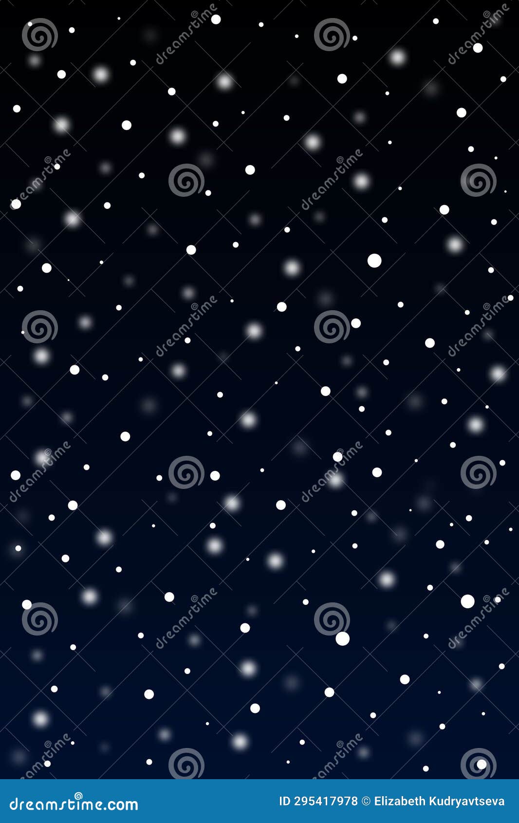 Background is Rectangular Vertical with Falling White Snow in Sky with ...