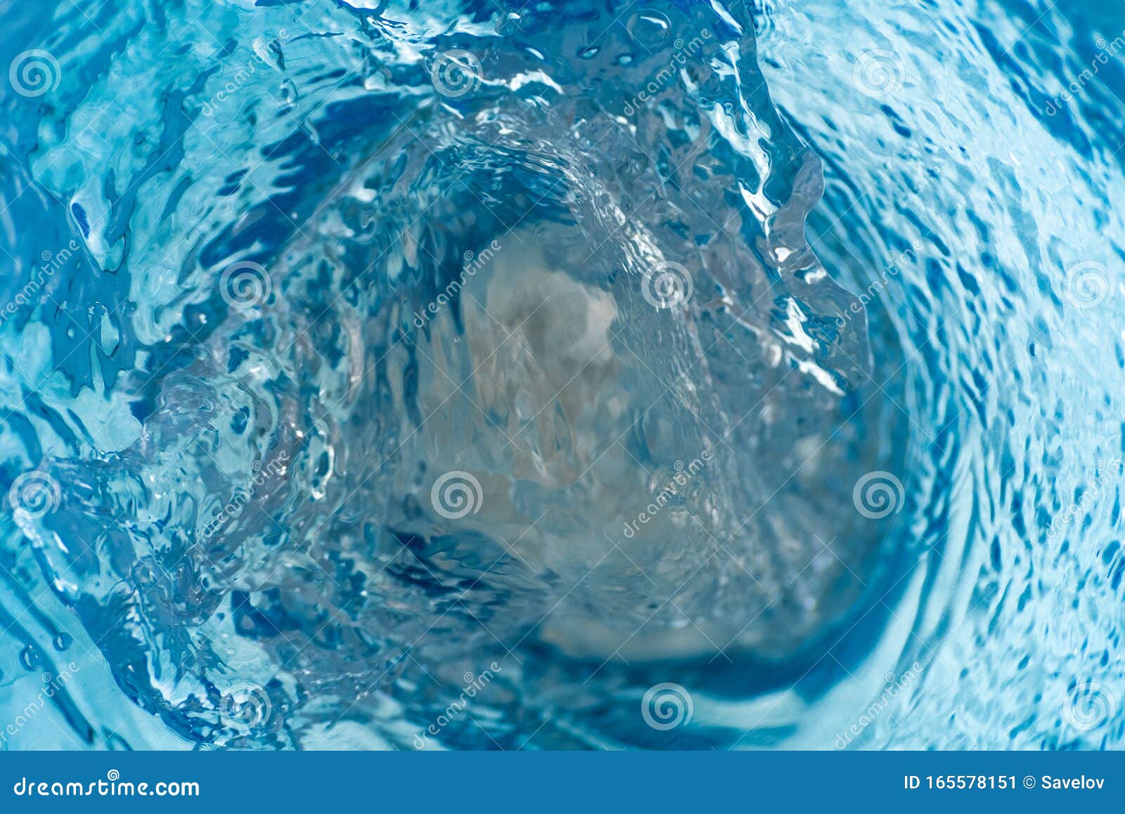 Background with a Stream of Light Blue Transparent Water Stock Image ...