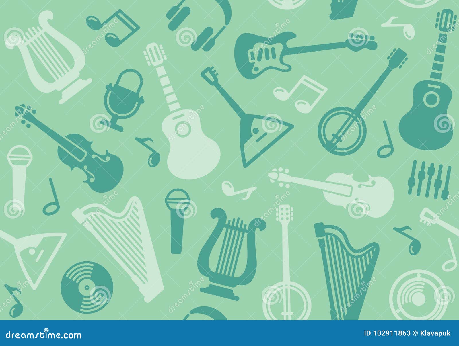 Background with String Musical Instruments Stock Vector - Illustration ...