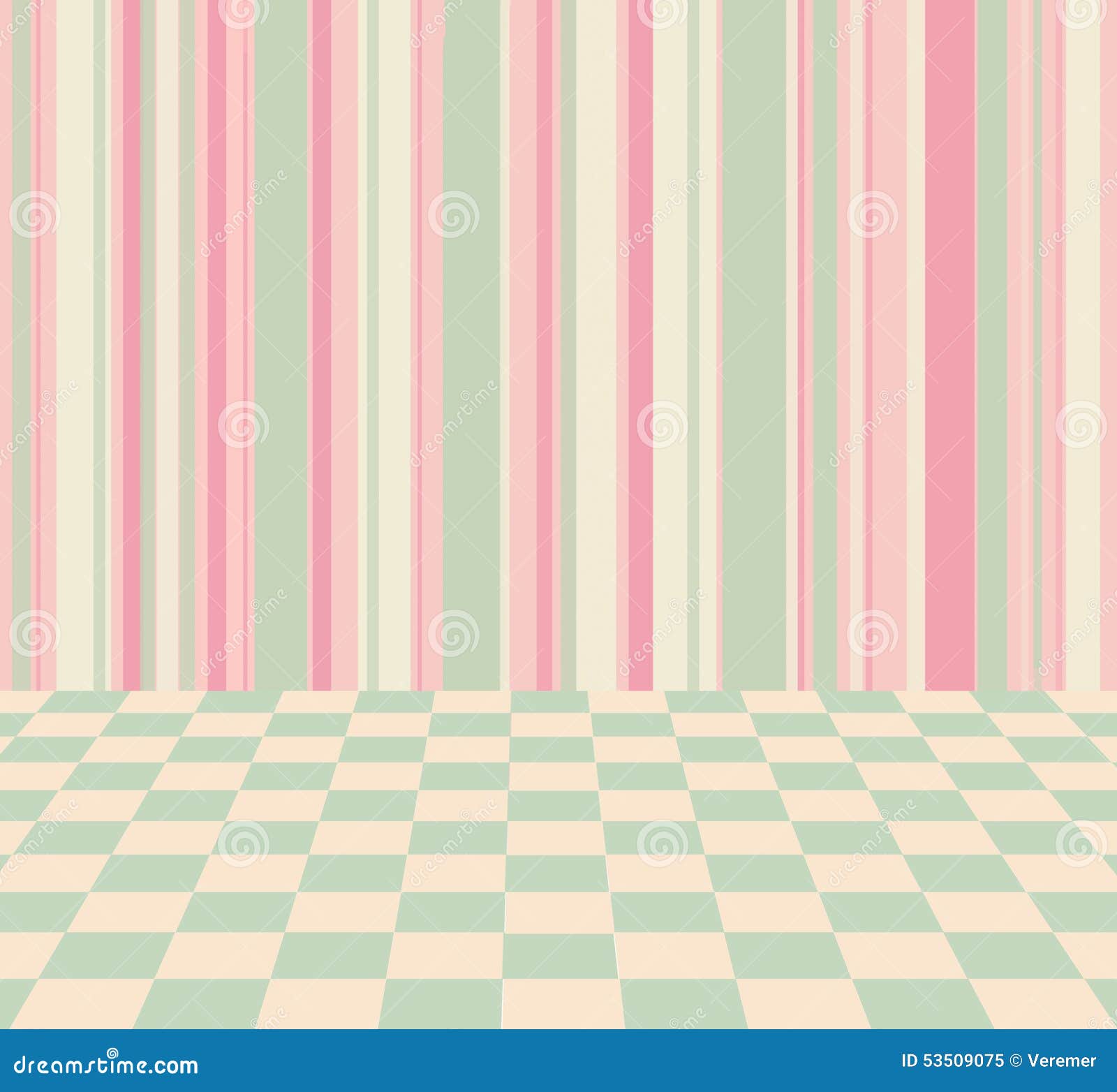 Background with Stripes and Checkered Pastel Colors Stock Illustration ...