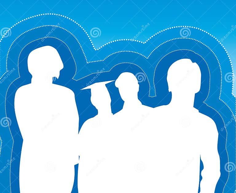 Background with students stock vector. Illustration of students - 10870789