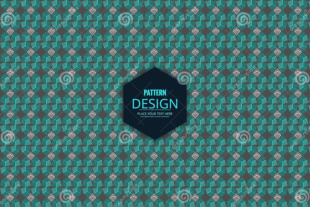 Floral Vector Eps Geometric Pattern Design. Stock Illustration - Illustration of repetition ...