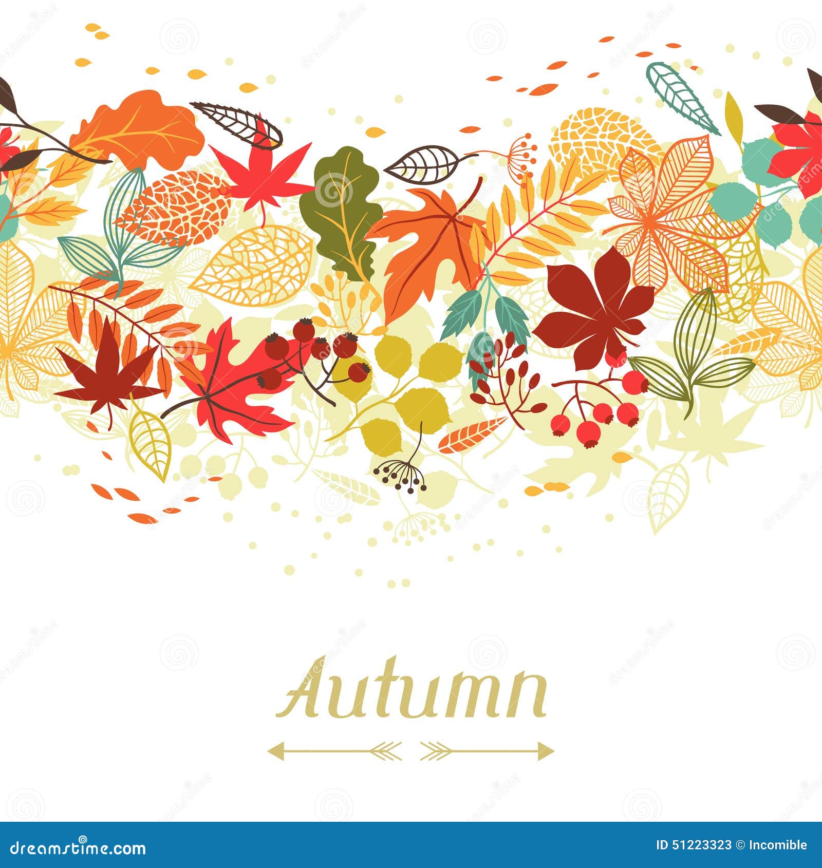 Background of Stylized Autumn Leaves for Greeting Stock Vector ...