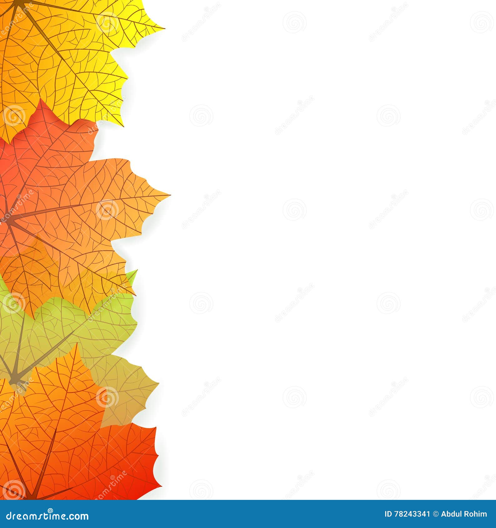 Background with Stylized Autumn Leaves Stock Vector - Illustration of ...