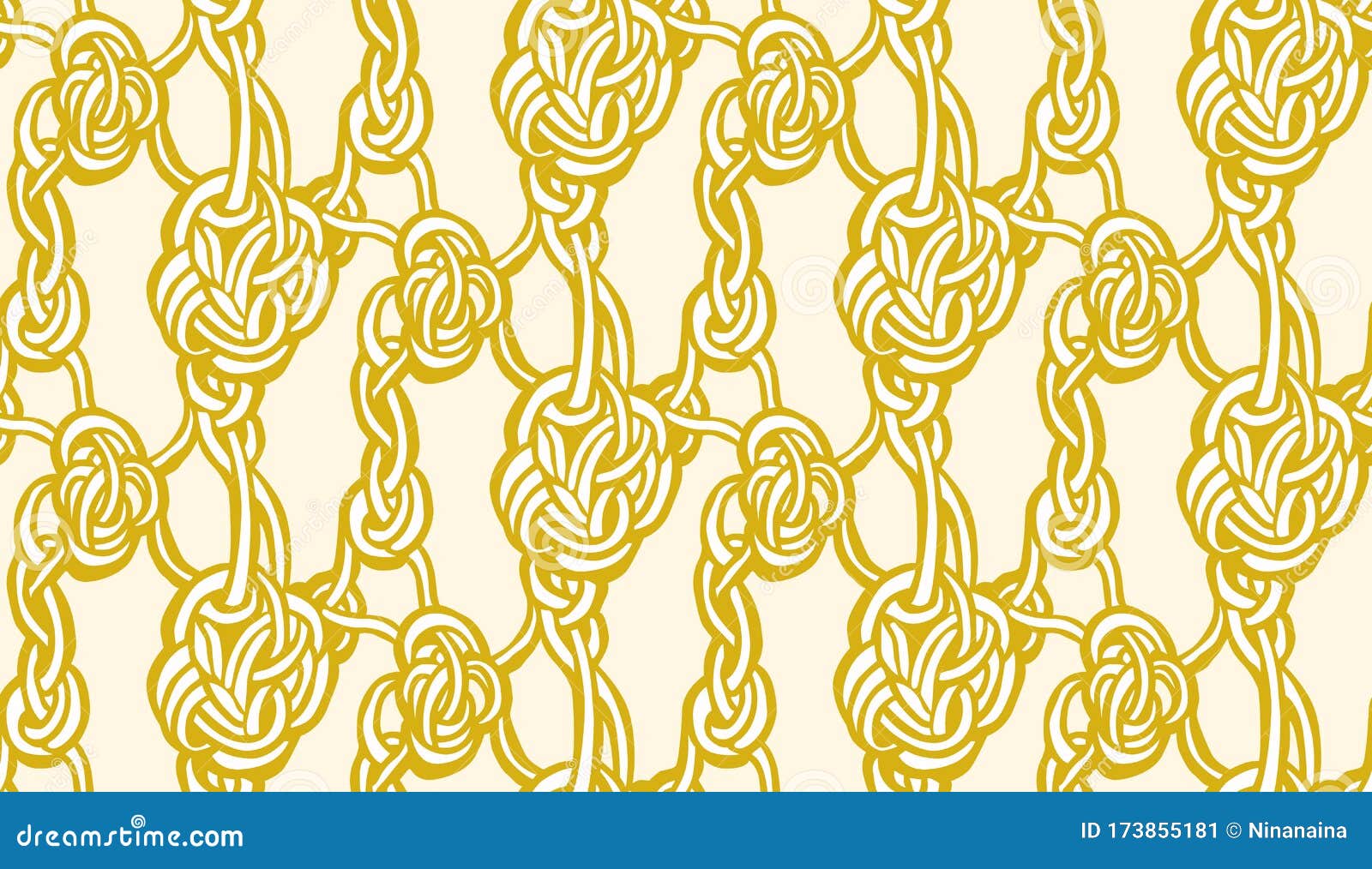 Background Of Stylized Tangled Ropes With Knots Cartoon Vector ...