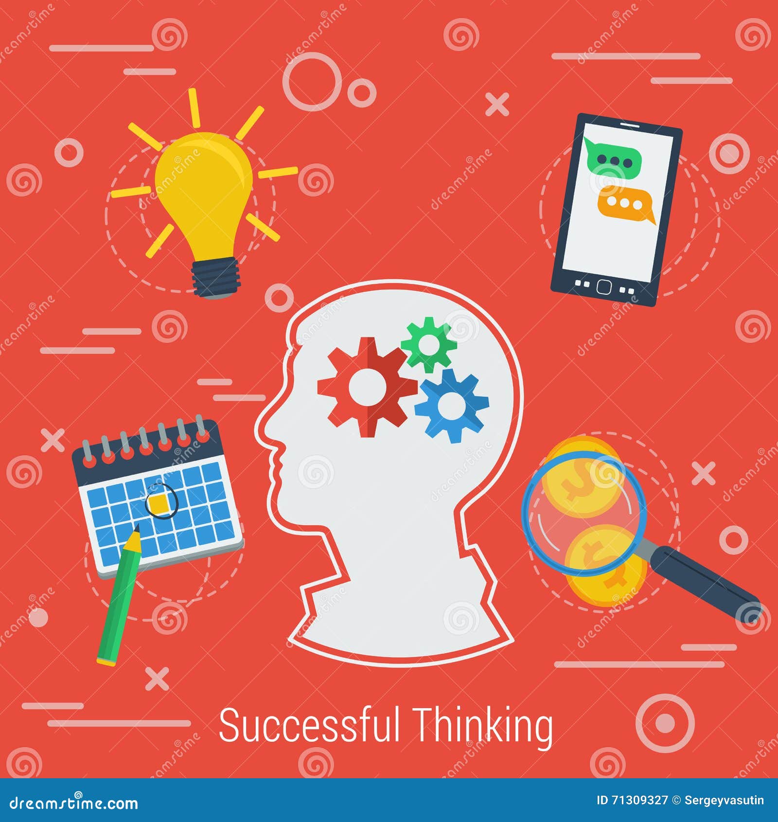 Background Successful Thinking Stock Illustration - Illustration of ...
