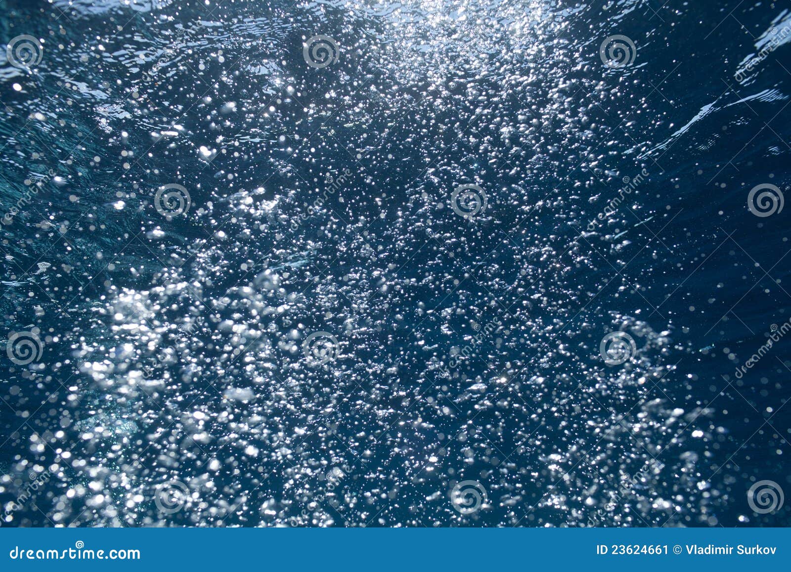 Background of Sunlight Bubbles in Water Stock Image - Image of ocean ...