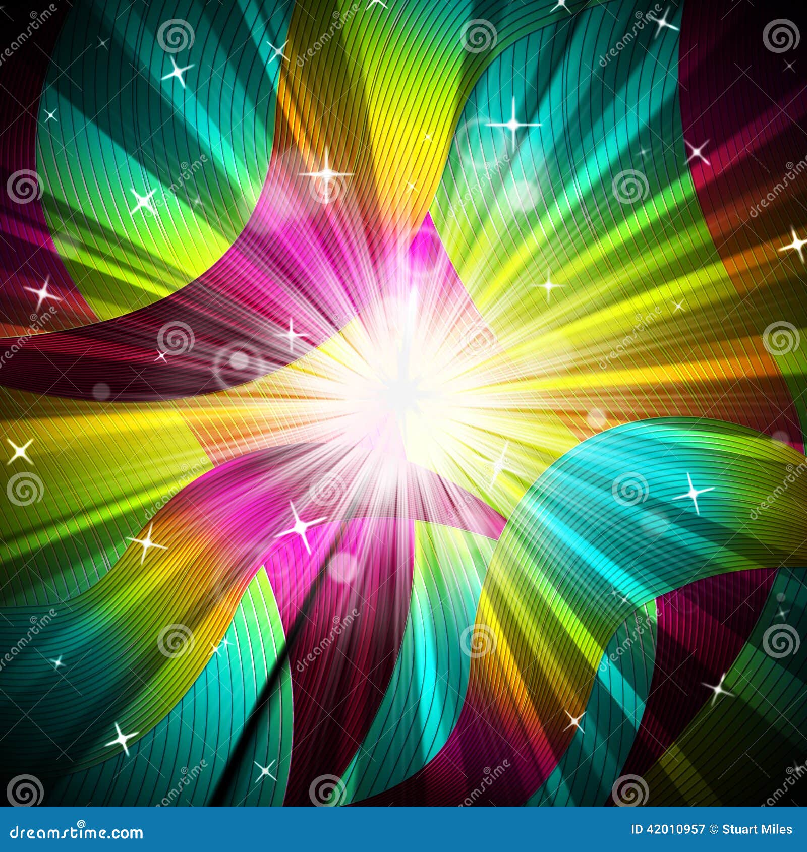 Background Sunrays Shows Radiate Sunlight and Multicoloured Stock ...