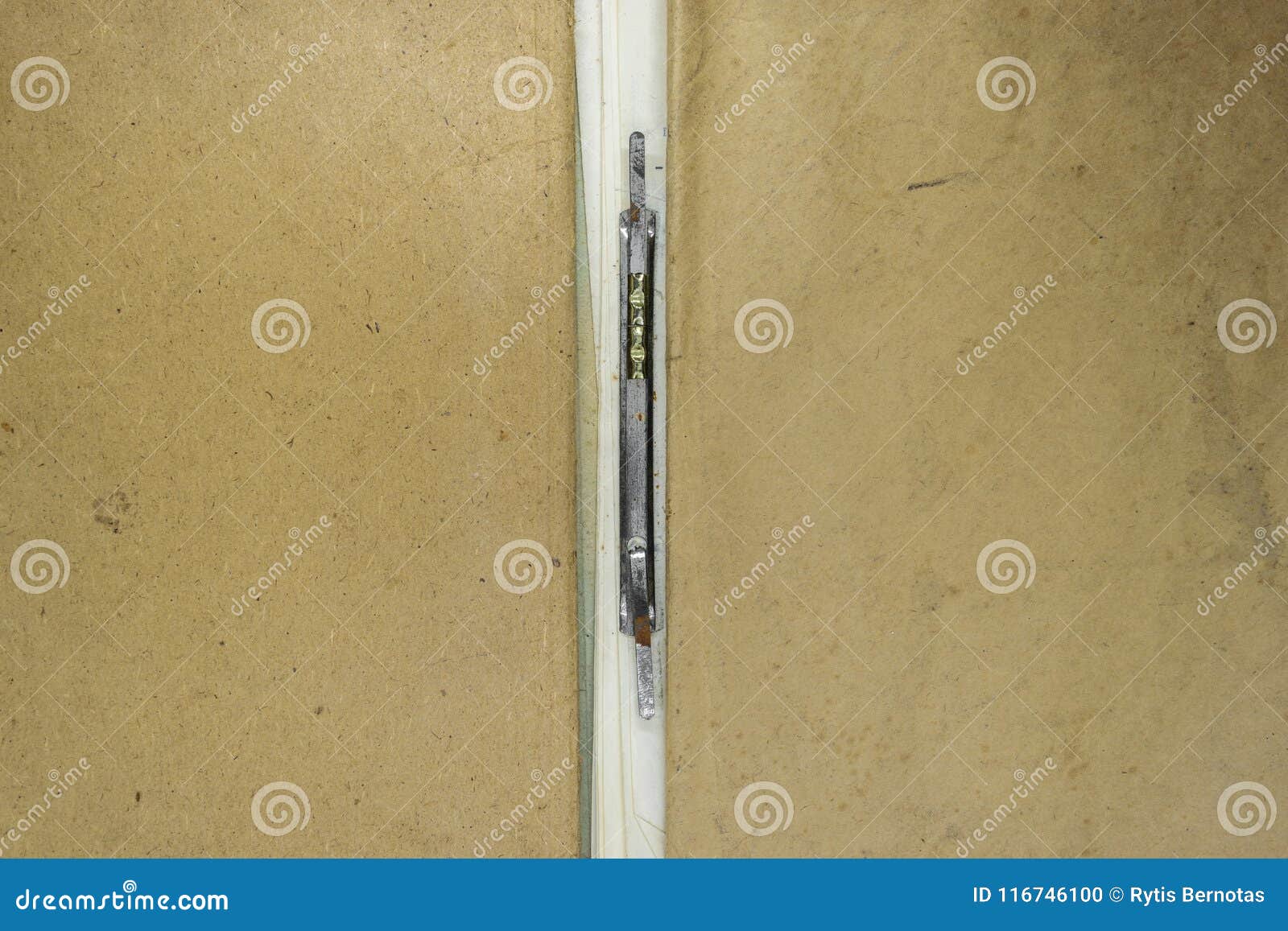 Background Surface of Old and Aged File Document with Metal Binder ...
