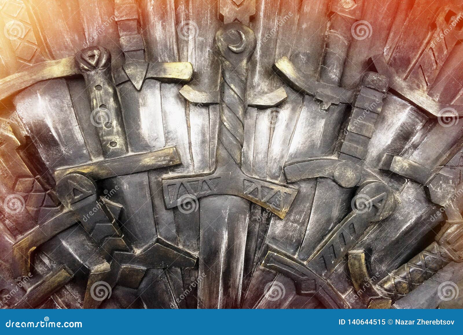Background from Swords Throne. Vintage Swords Texture Stock Image ...