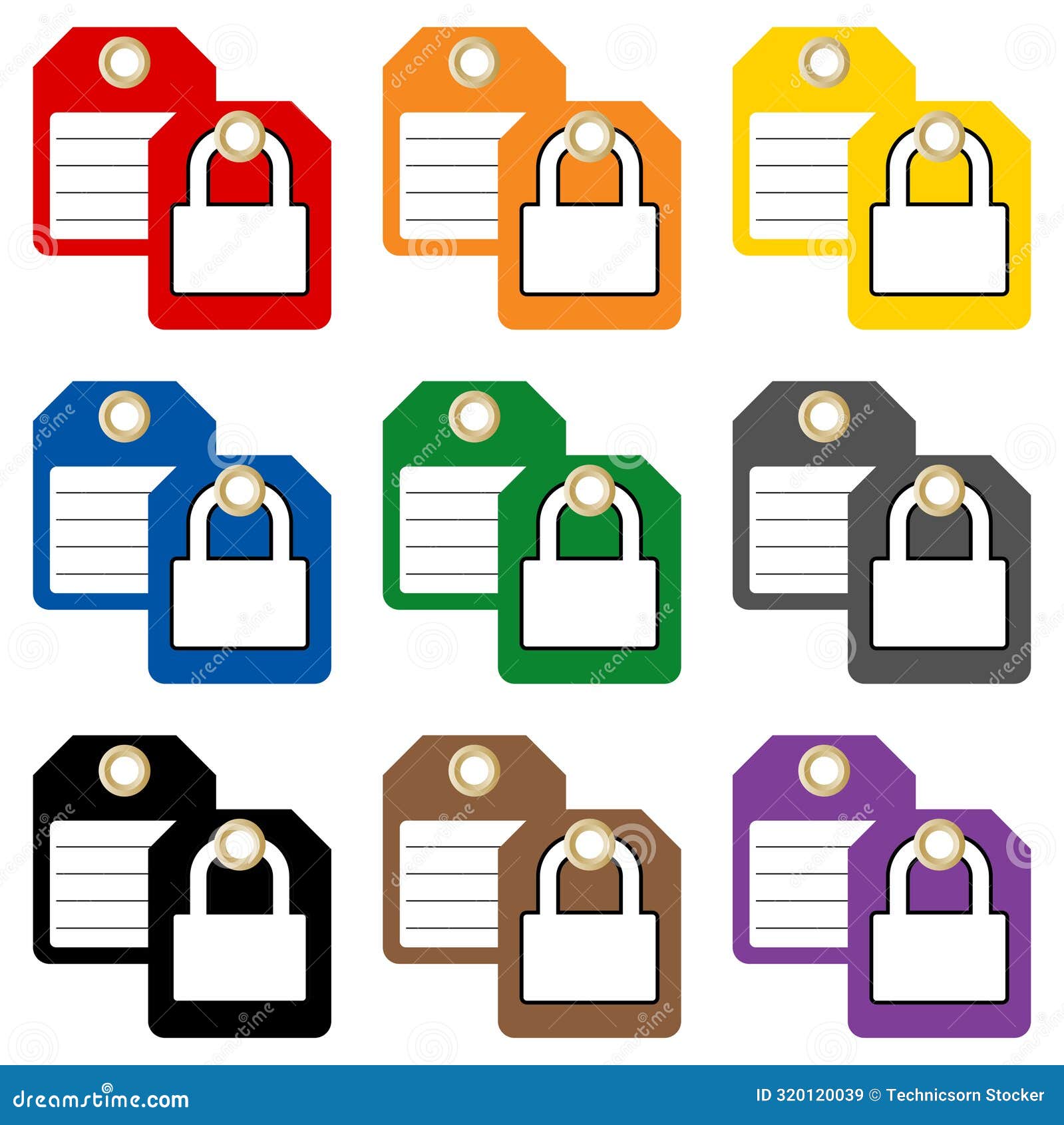 Background Tag Label Set Symbol Sign,Vector Illustration, Isolate on ...