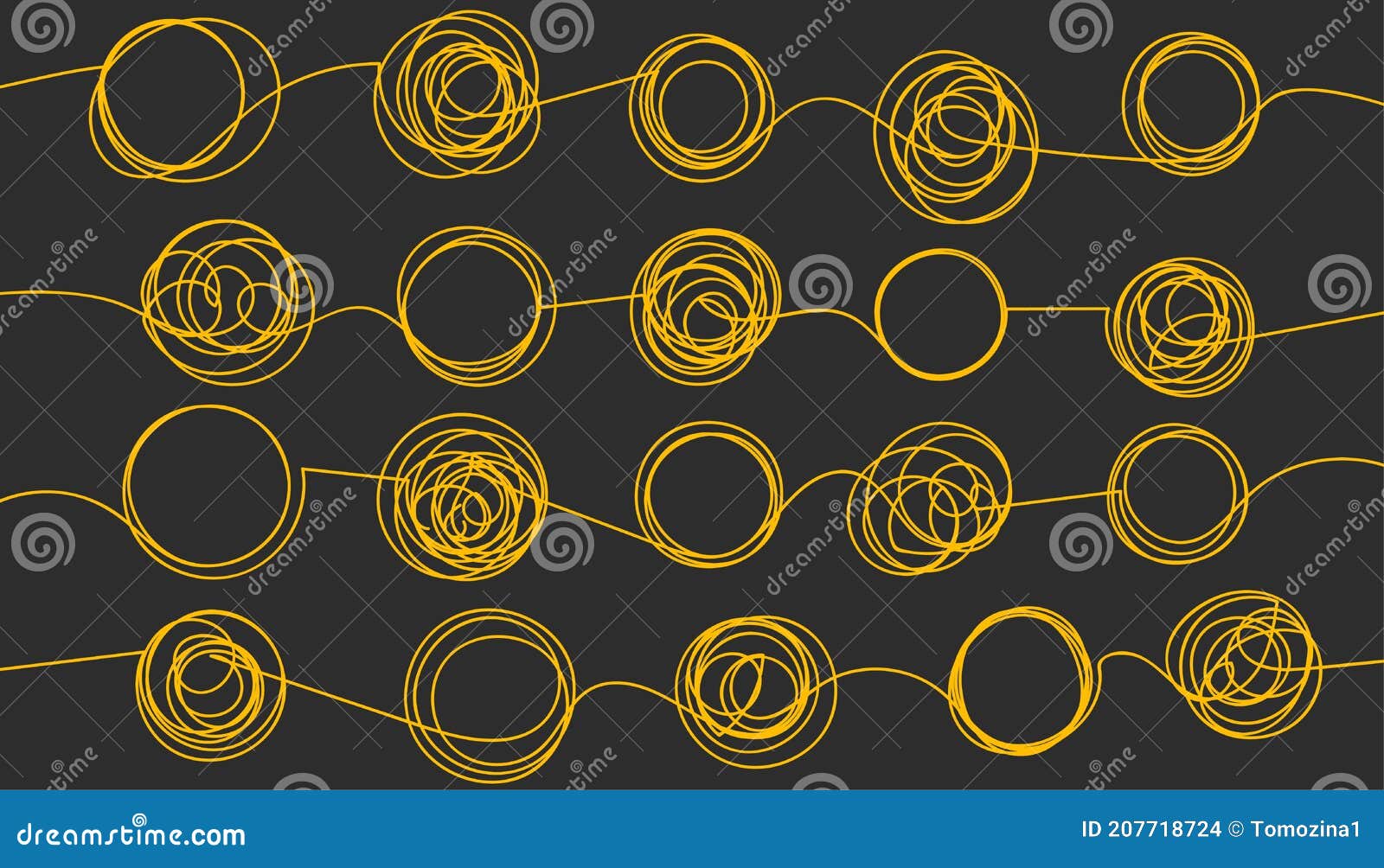 Tangled And Unraveled Tangles, Problem Solving Process Cartoon Vector ...