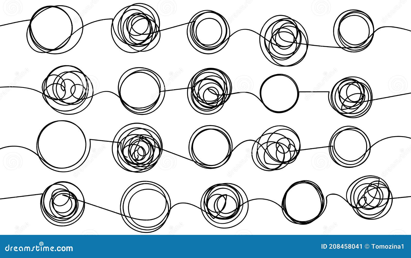 Tangled And Unraveled Tangles, Problem Solving Process Cartoon Vector ...