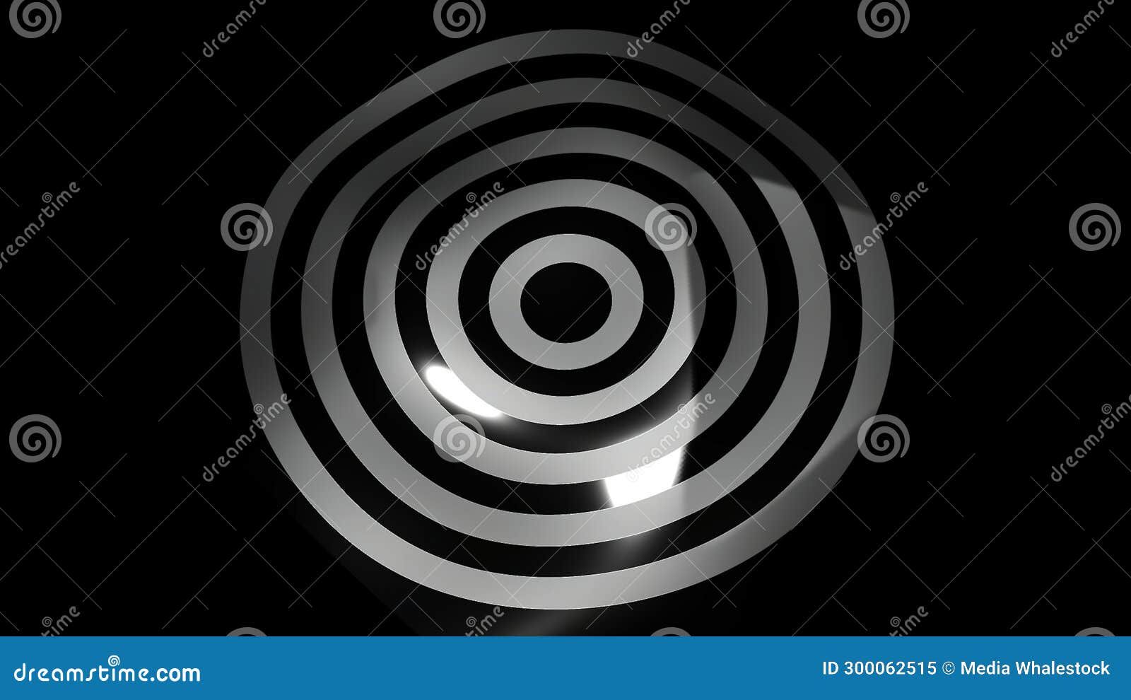 Background with Target Rings. Motion. Circle of Rings on Black ...