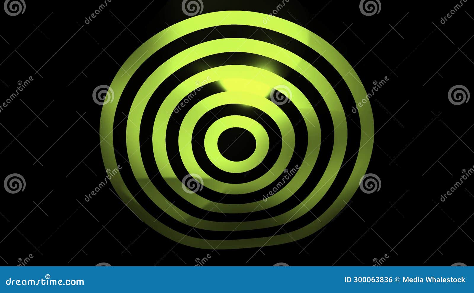 Background with Target Rings. Motion. Circle of Rings on Black ...