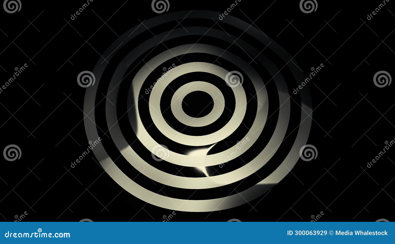 Background with Target Rings. Motion. Circle of Rings on Black ...