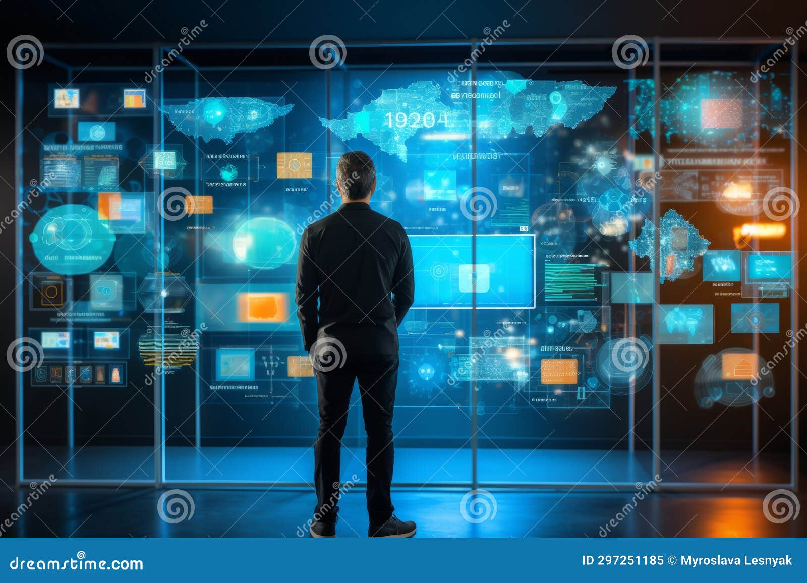 Background of Tech Horizon. a Sleek Digital Landscape Featuring with ...