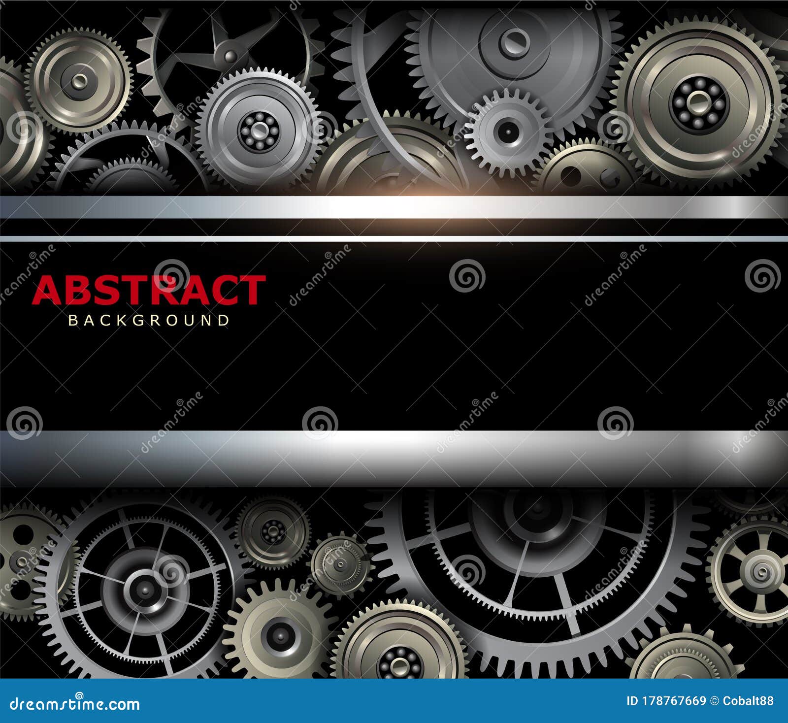 Technology Gears Concept On The Grey Background. Hi-tech Gears ...