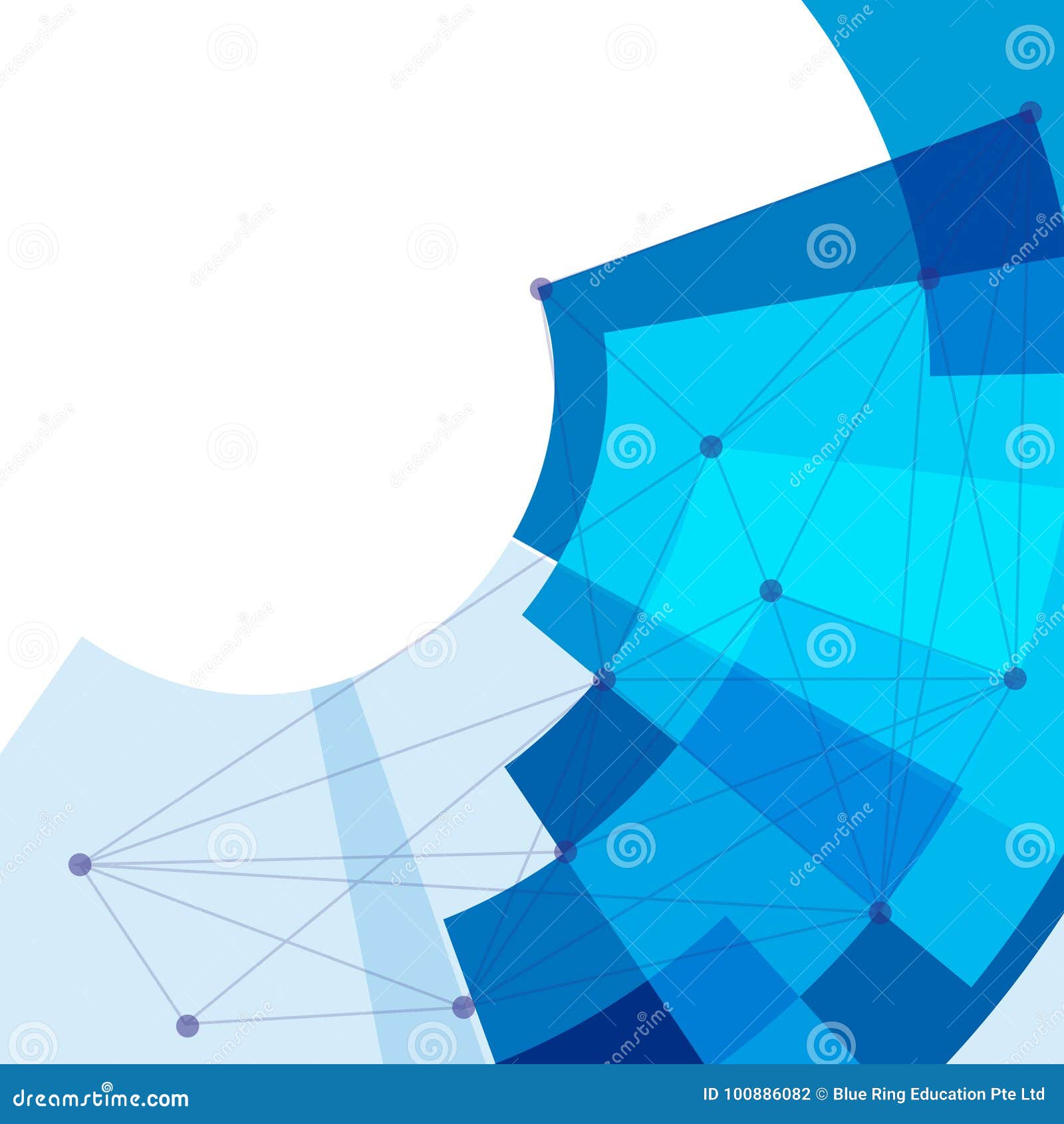 Background Template with Blue Squares Stock Vector - Illustration of ...