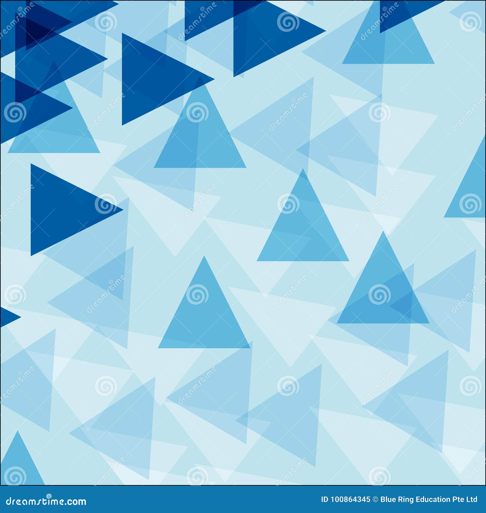 Background Template with Blue Triangle Shapes Stock Vector ...