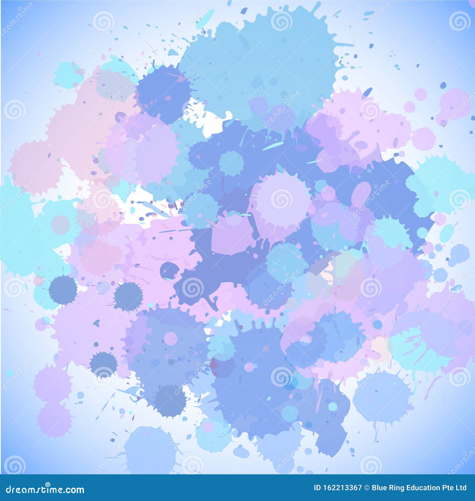 Background Template Design with Blue and Pink Splash Stock Vector ...
