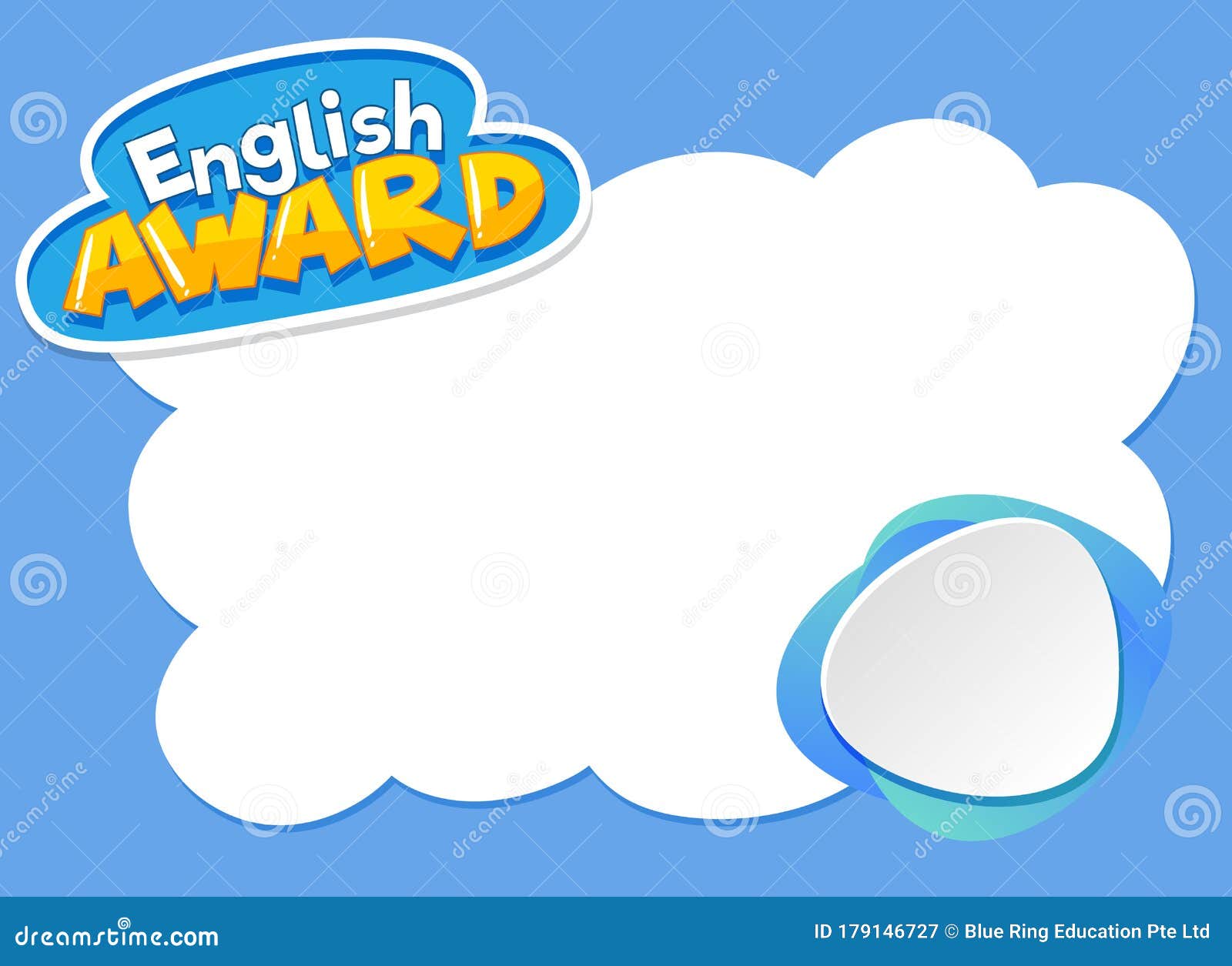 Background Template Design for English Award Stock Vector ...