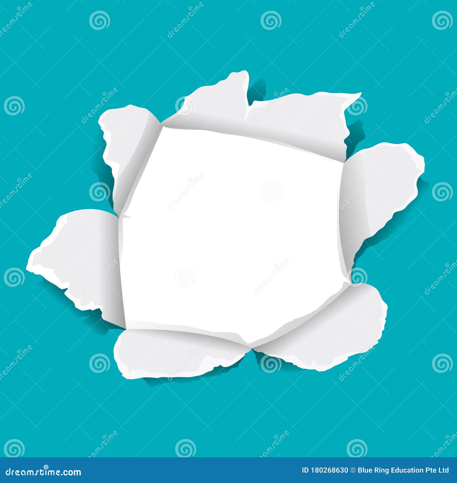 Ripping Paper. Cardboard Holes On Vintage Old Paper Transparent Ragged ...