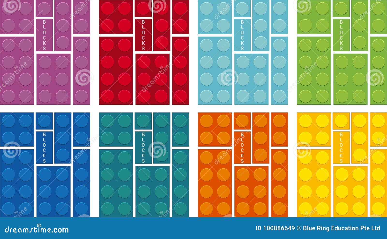 Background Template with Different Color Blocks Stock Vector ...