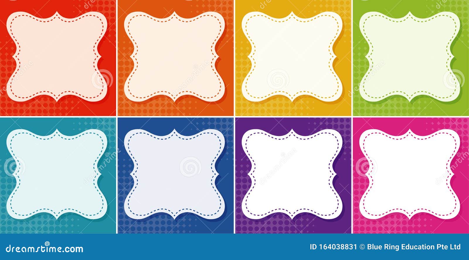 Background Template in Eight Colors Stock Vector - Illustration of ...