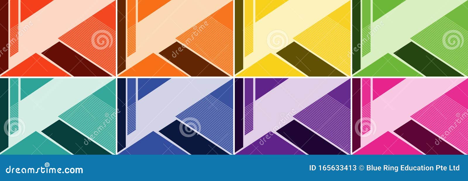 Background Template in Eight Colors Stock Illustration - Illustration ...