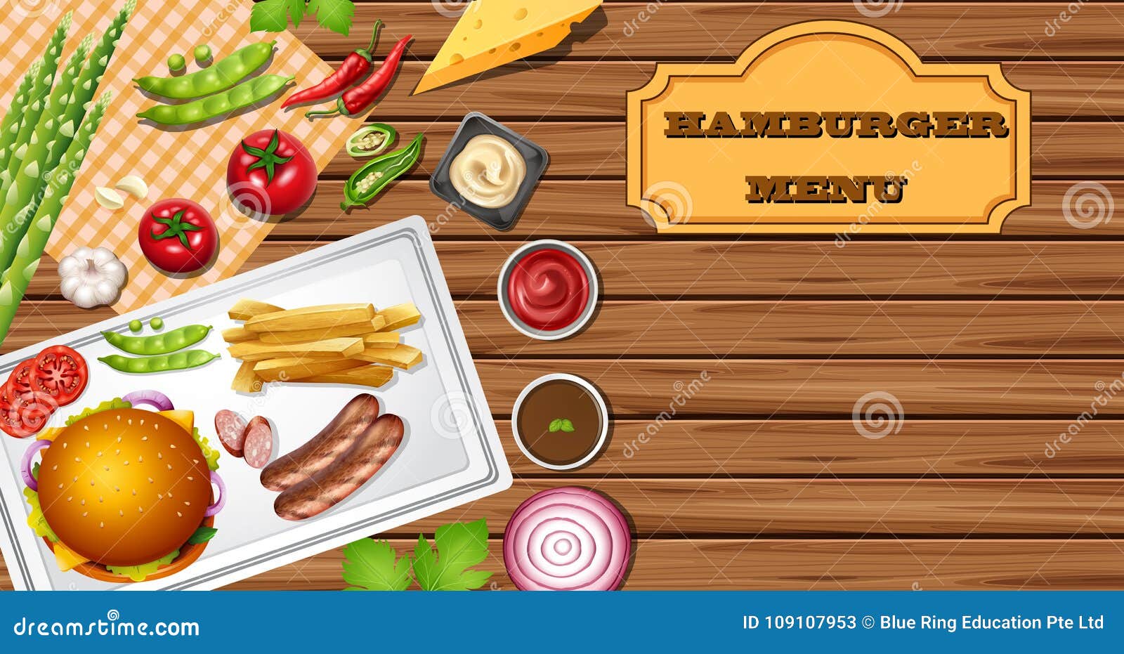 Background Template for Hamburger Menu Stock Vector - Illustration of ...